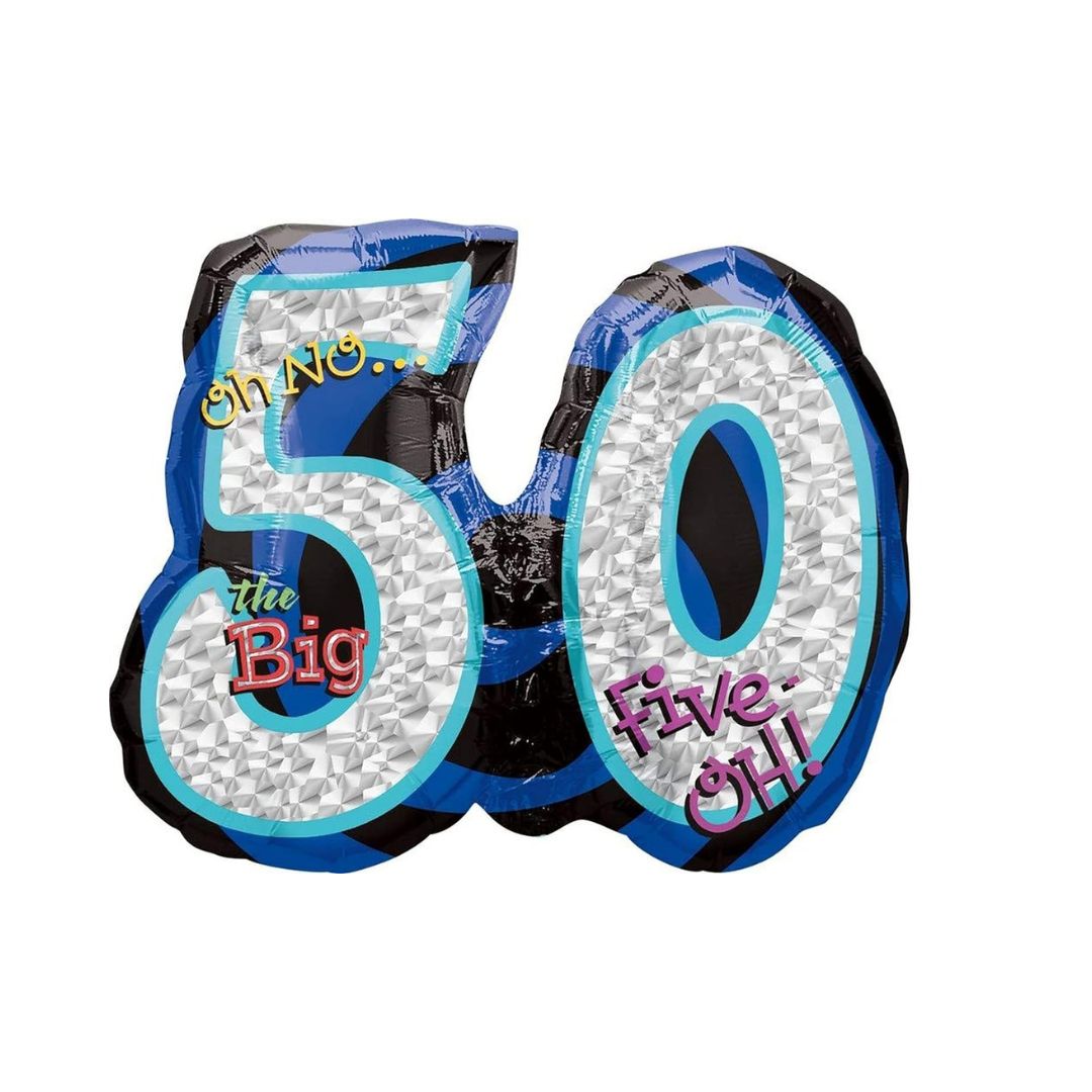 Buy Oh No! it?s The Big 50 Printed 50th Birthday Balloons – Wanna Party