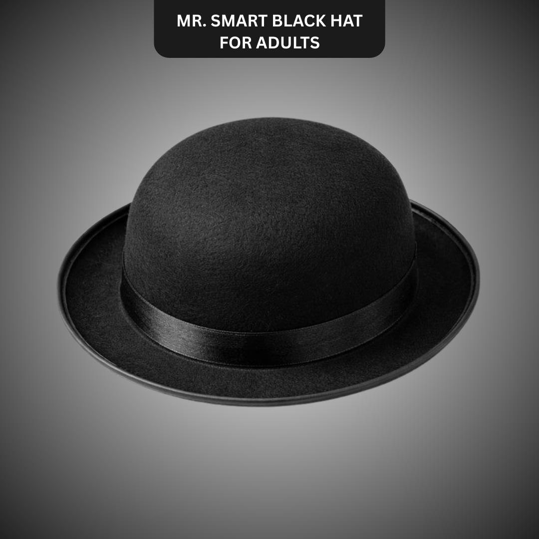 Mr. Smart Black Hat for Adults – Wanna Party