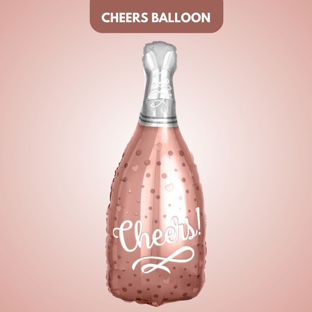 Champagne Shaped Cheers Balloon in Pink Color -1PC – Wanna Party