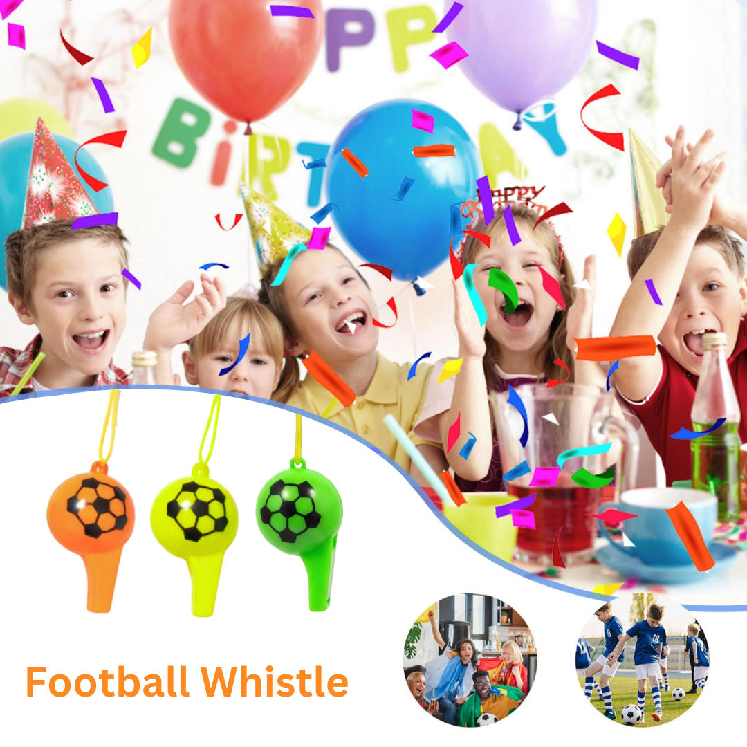 FootBall Whistle Favors for Return Gifts- 12PC – Wanna Party