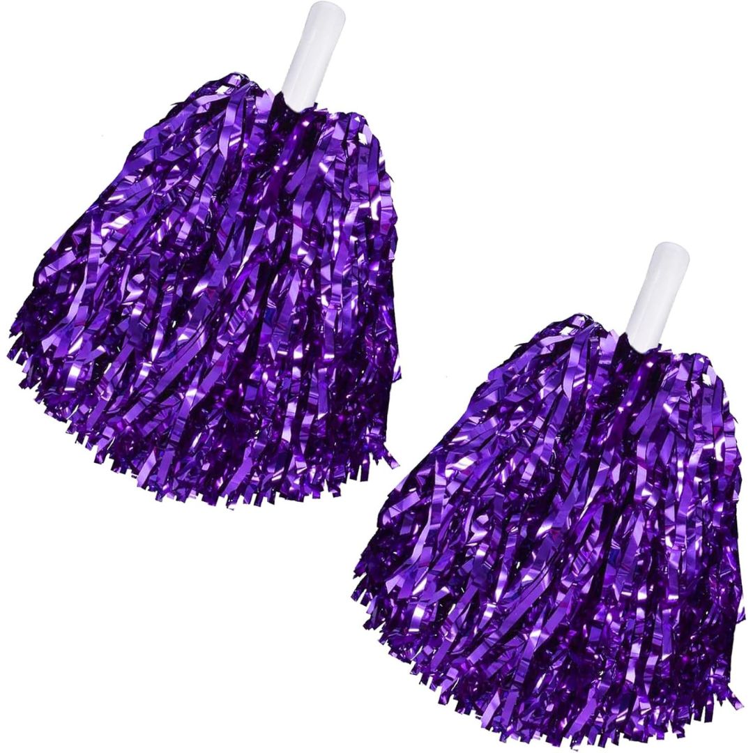 Cheerleaders Purple Pom Pom - 1PC – Wanna Party