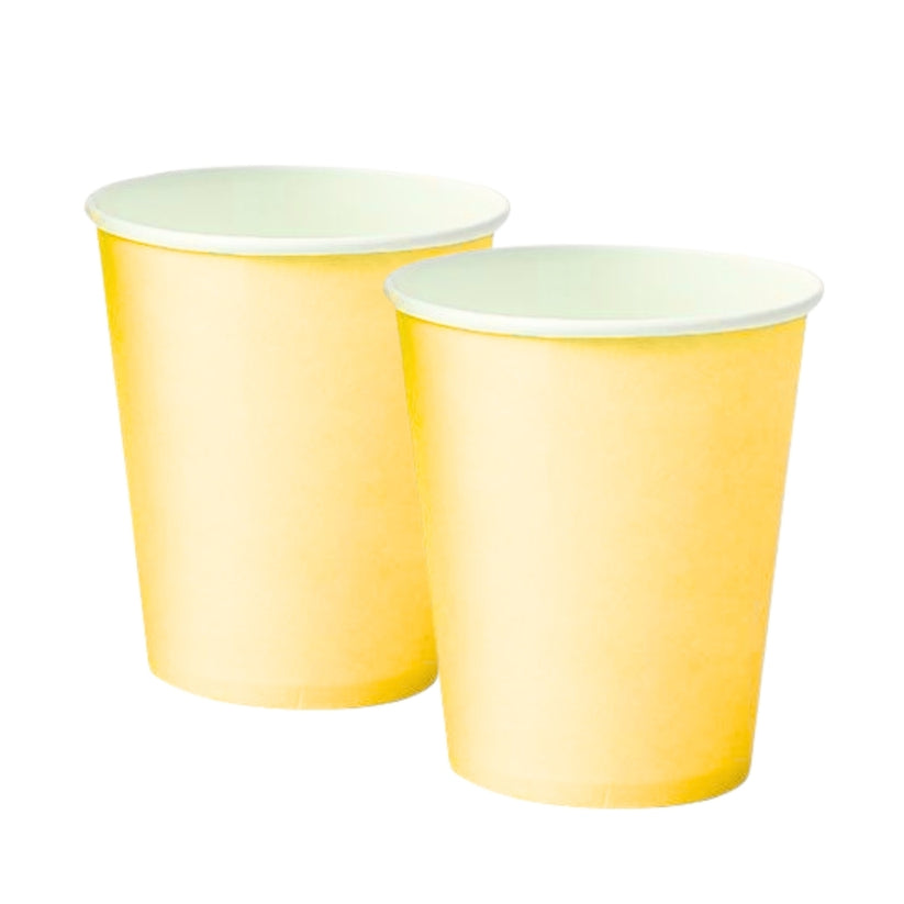 Yellow Solid Paper Cups 350ML-10PC – Wanna Party
