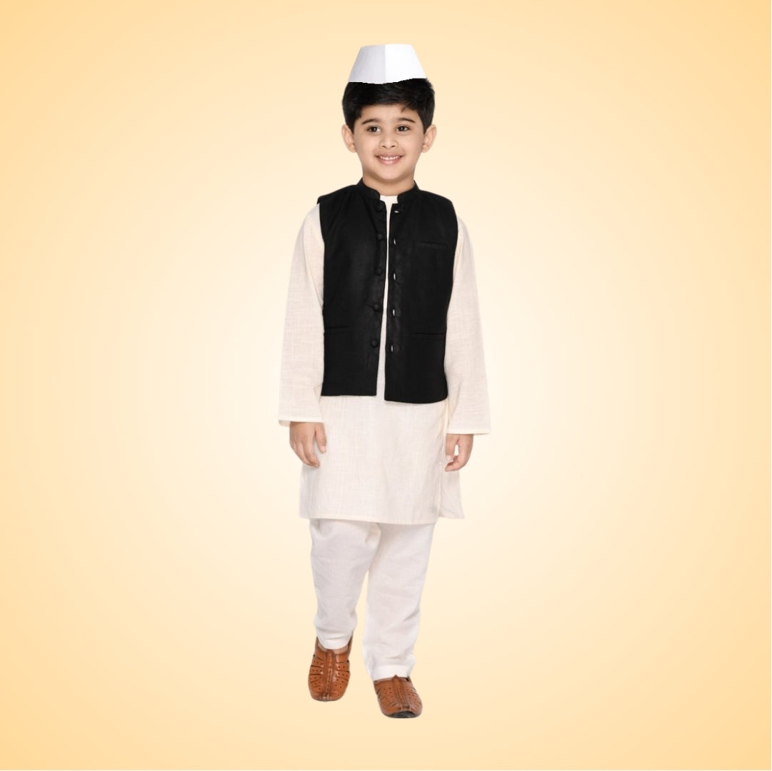 Pandit Jawaharlal Nehru (Chacha Nehru) Costume for Kids – Size: Small ...