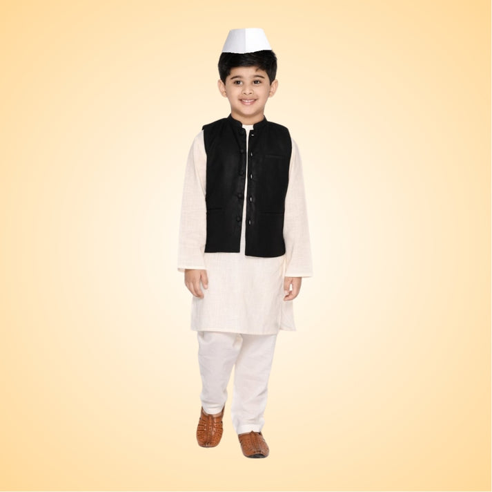 Pandit Jawaharlal Nehru (Chacha Nehru) Costume for Kids – Size: Small ...