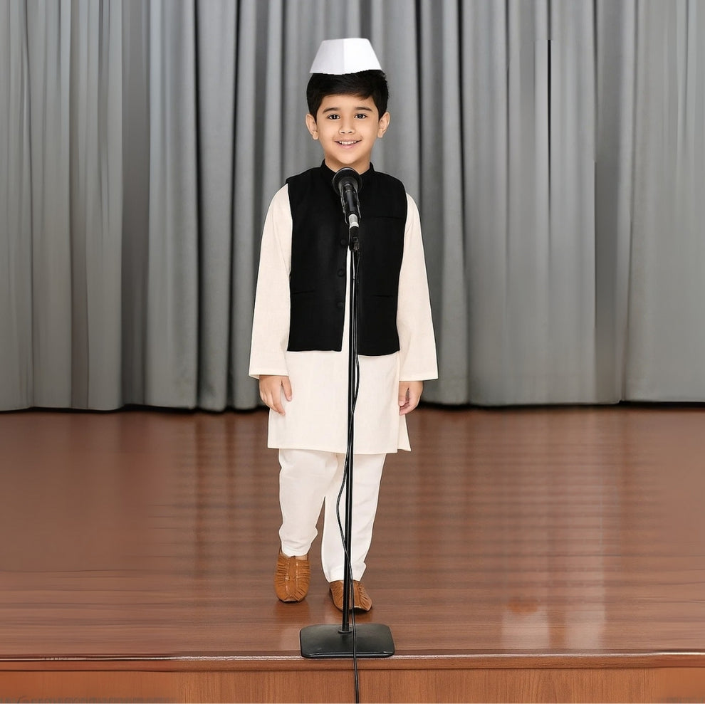 Pandit Jawaharlal Nehru (Chacha Nehru) Costume for Kids – Wanna Party