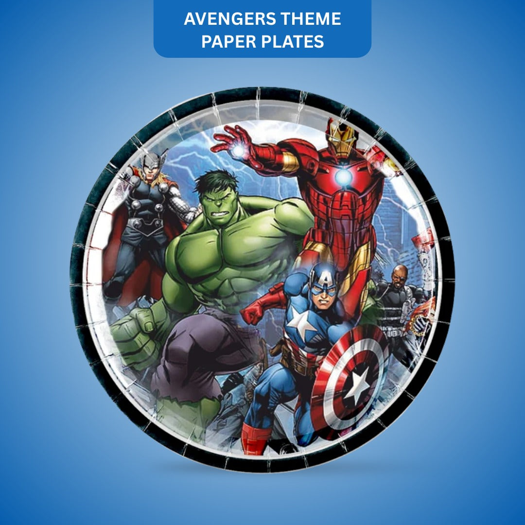 Avengers Theme Party Paper Plates - 9 inches - 8PC – Wanna Party