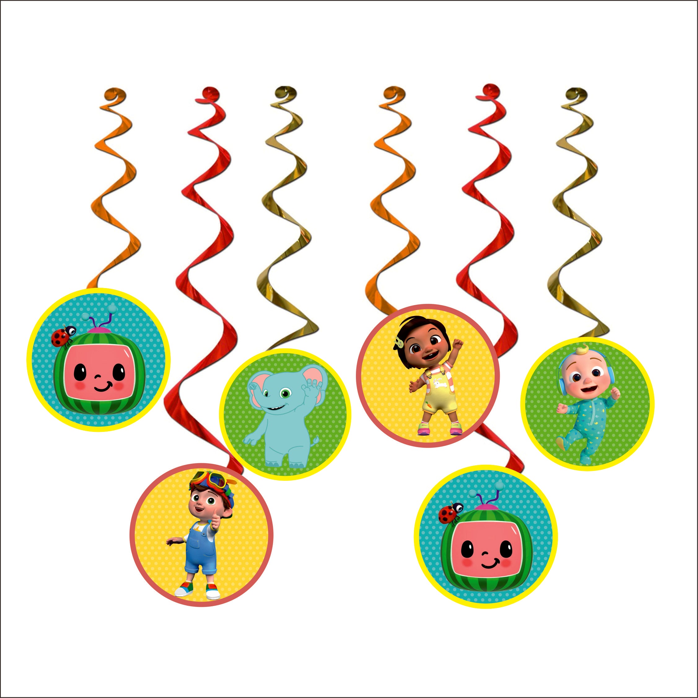 Coco Melon Swirl Decor - Wanna Party – WannaParty