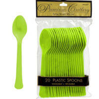 Buy Premium Plastic Lime Green Spoons for Party – Wanna Party
